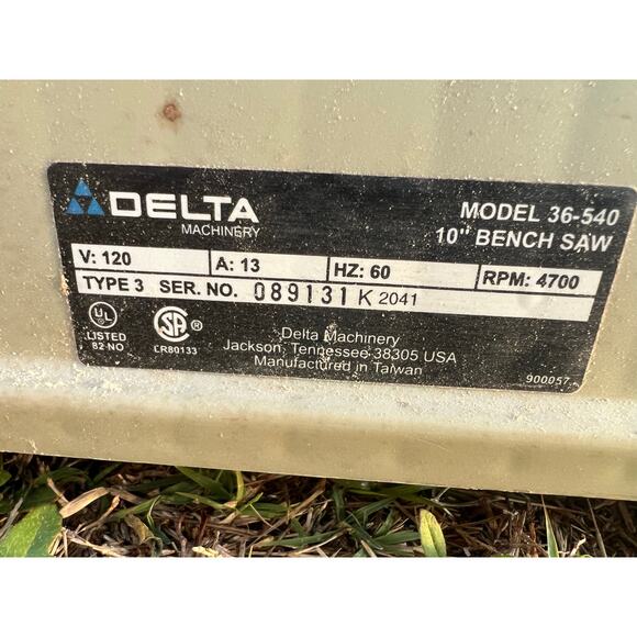 Delta | Dining | Delta Table Saw 3654 0 Benchtop Table Saw | Poshmark